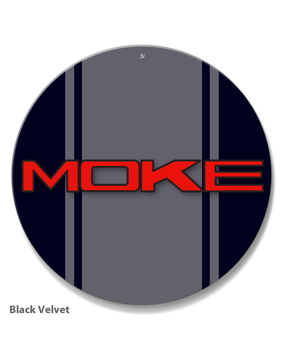 Mini Moke Emblem Round Aluminum Sign – Legend Lines