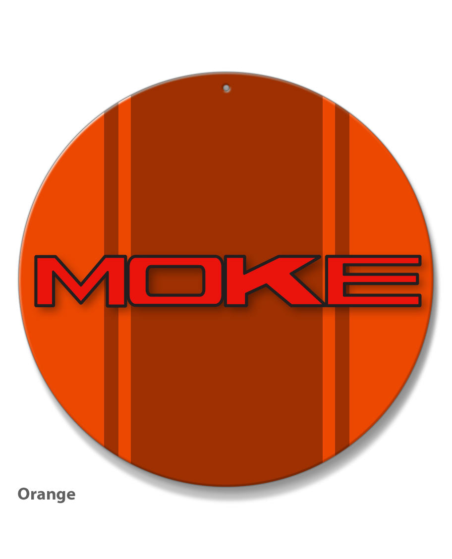 Mini Moke Emblem Round Aluminum Sign – Legend Lines