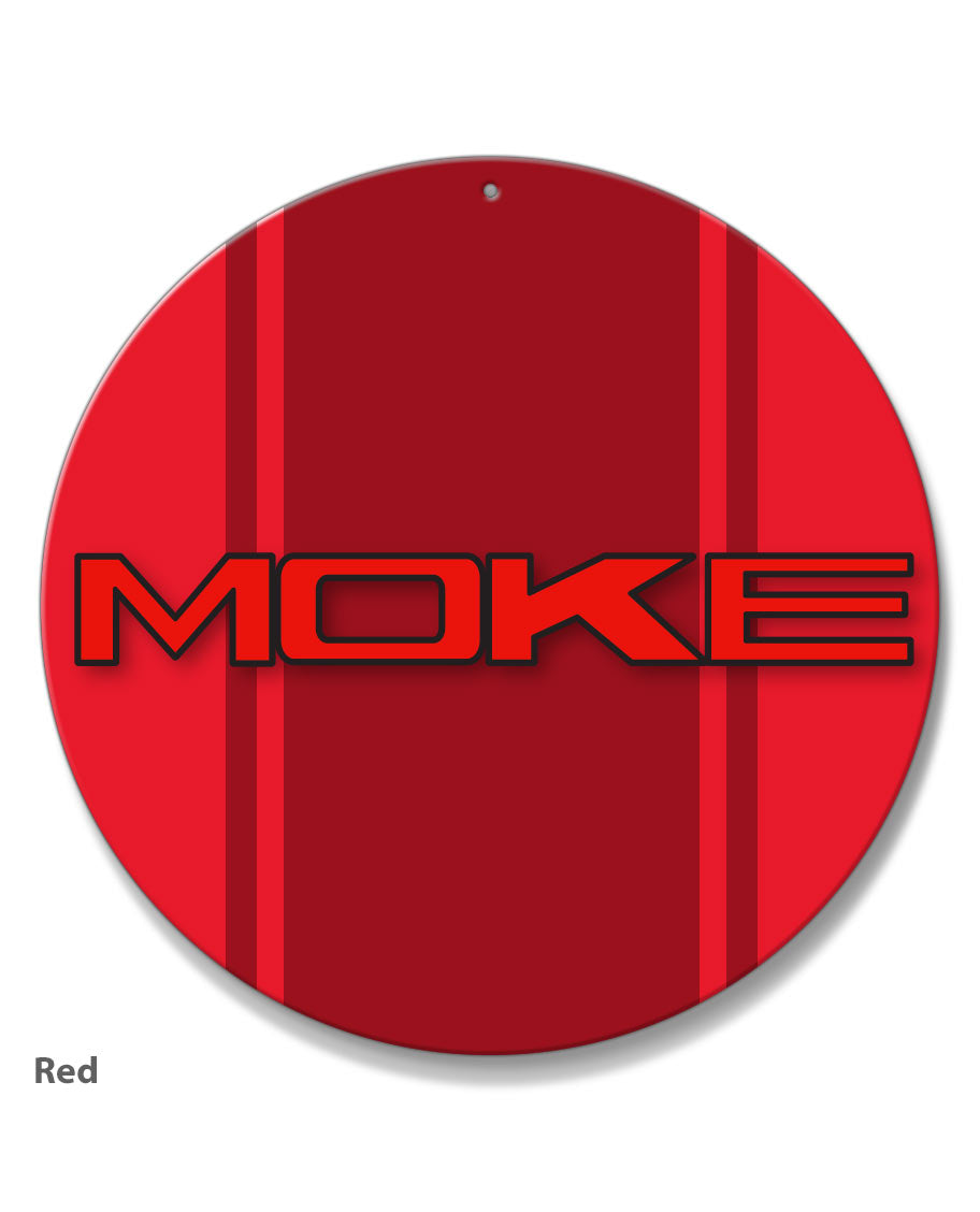 Mini Moke Emblem Round Aluminum Sign – Legend Lines