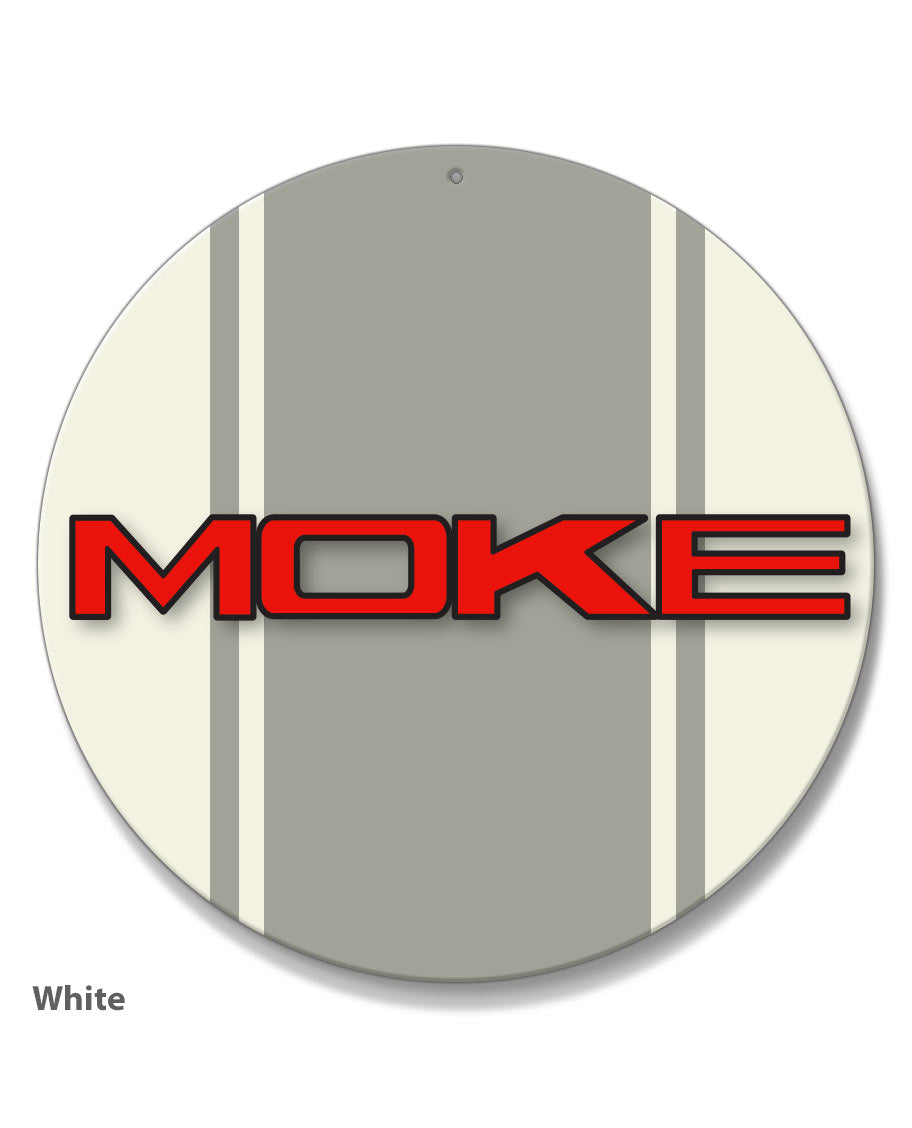 Mini Moke Emblem Round Aluminum Sign – Legend Lines