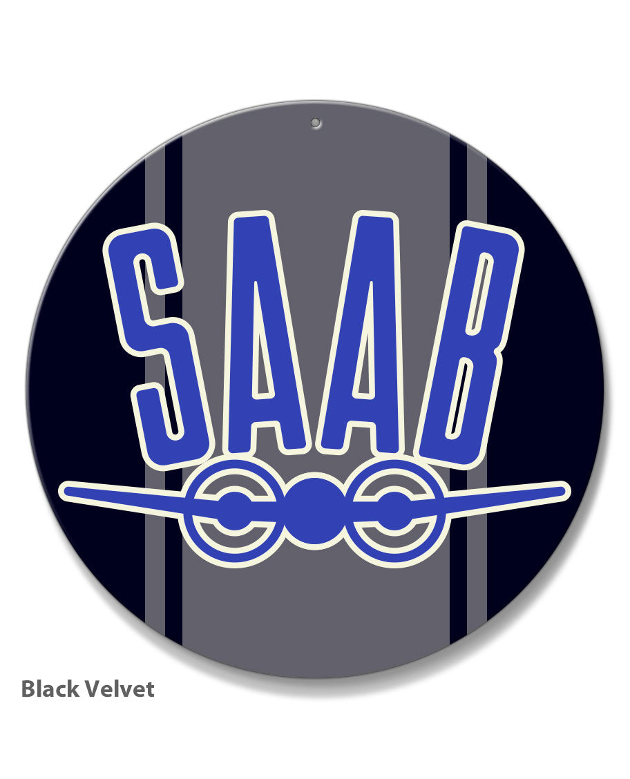 Saab Emblem Round Aluminum Sign – Legend Lines