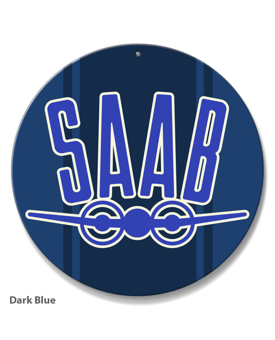 Saab Emblem Round Aluminum Sign – Legend Lines