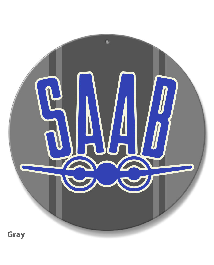Saab Emblem Round Aluminum Sign – Legend Lines