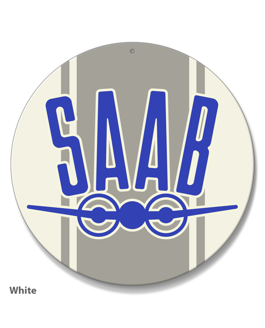Saab Emblem Round Aluminum Sign – Legend Lines