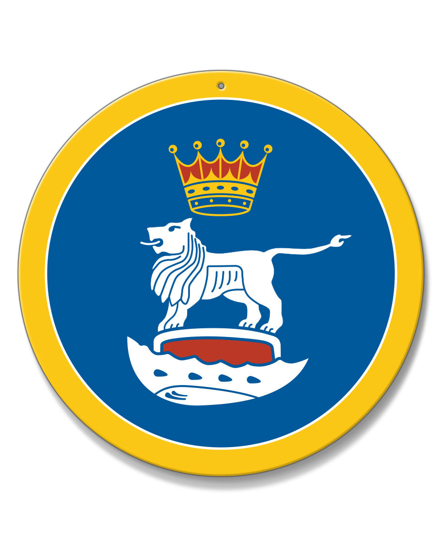 Sunbeam Emblem Round Aluminum Sign – Legend Lines